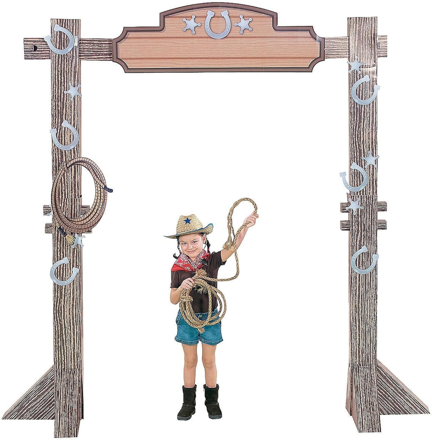 Fun Express Western Ranch Entry Arch & Cowboy Party Decor Set – 6 ft ...