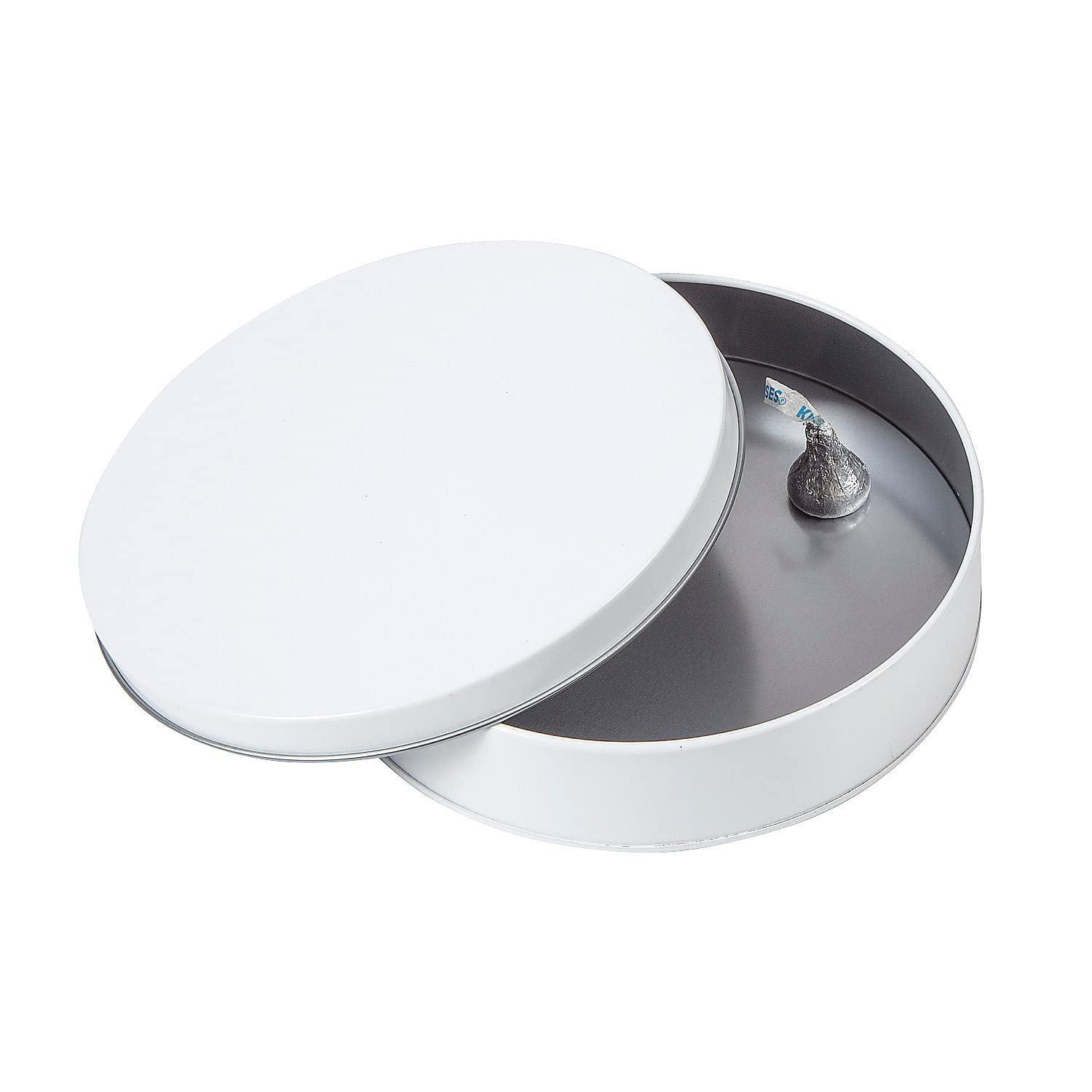 Fun Express White Round Tin Favor Containers, 12 Pieces - Walmart.com