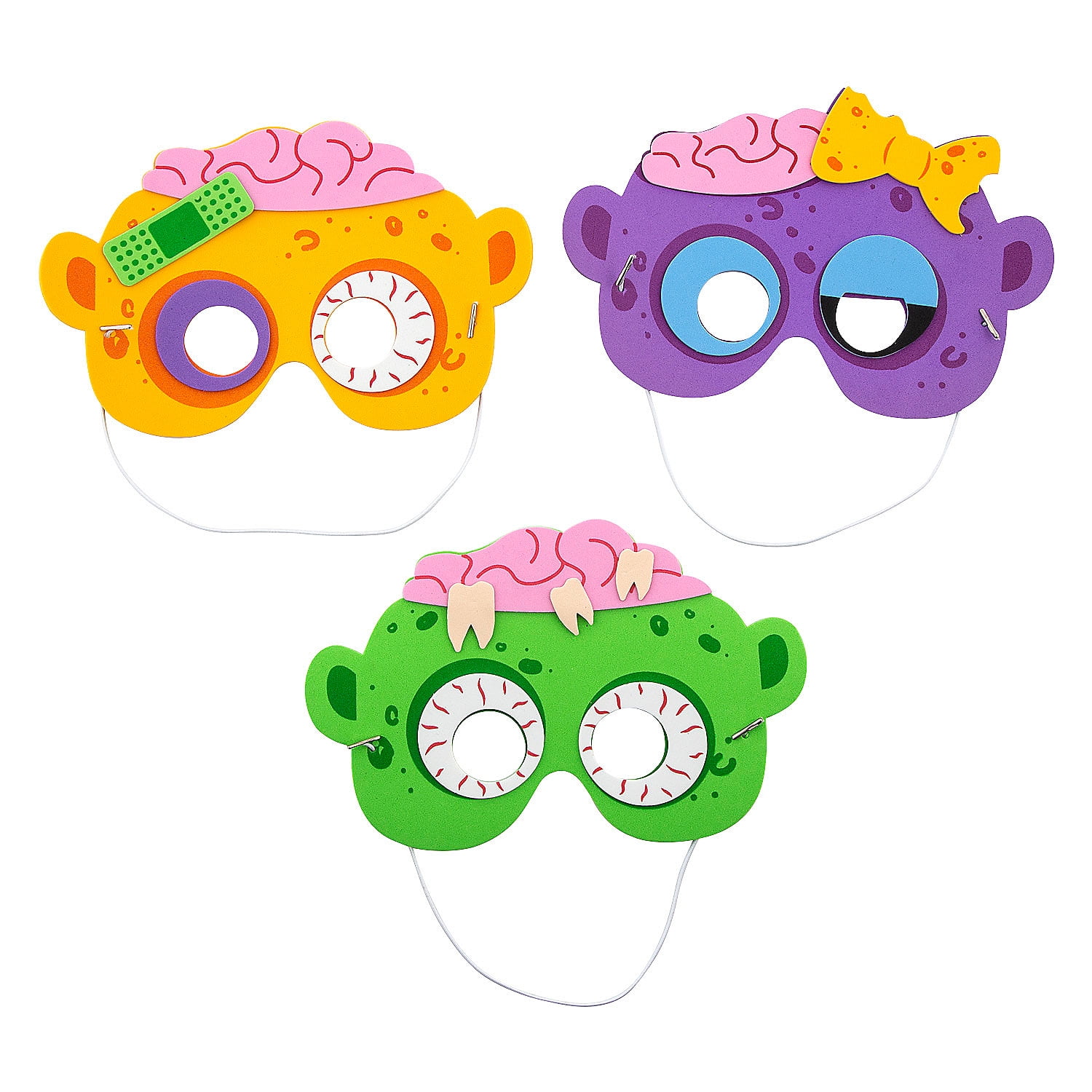 Fun Express Zombie Mask Craft Kit - 12 Pc - Walmart.com