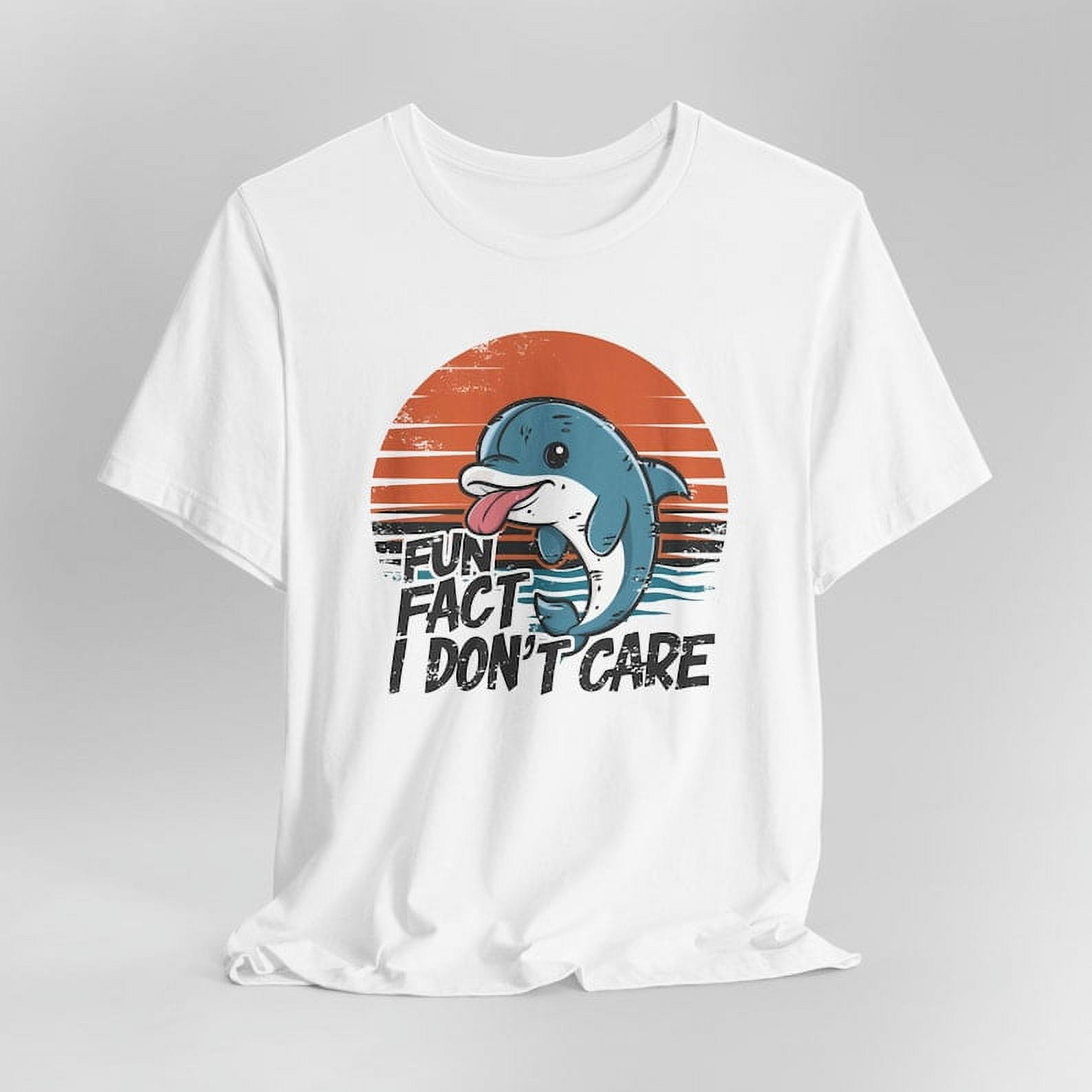 Fun Fact Dolphin T-shirt – Unique Playful Ocean Animal Graphic Tee ...