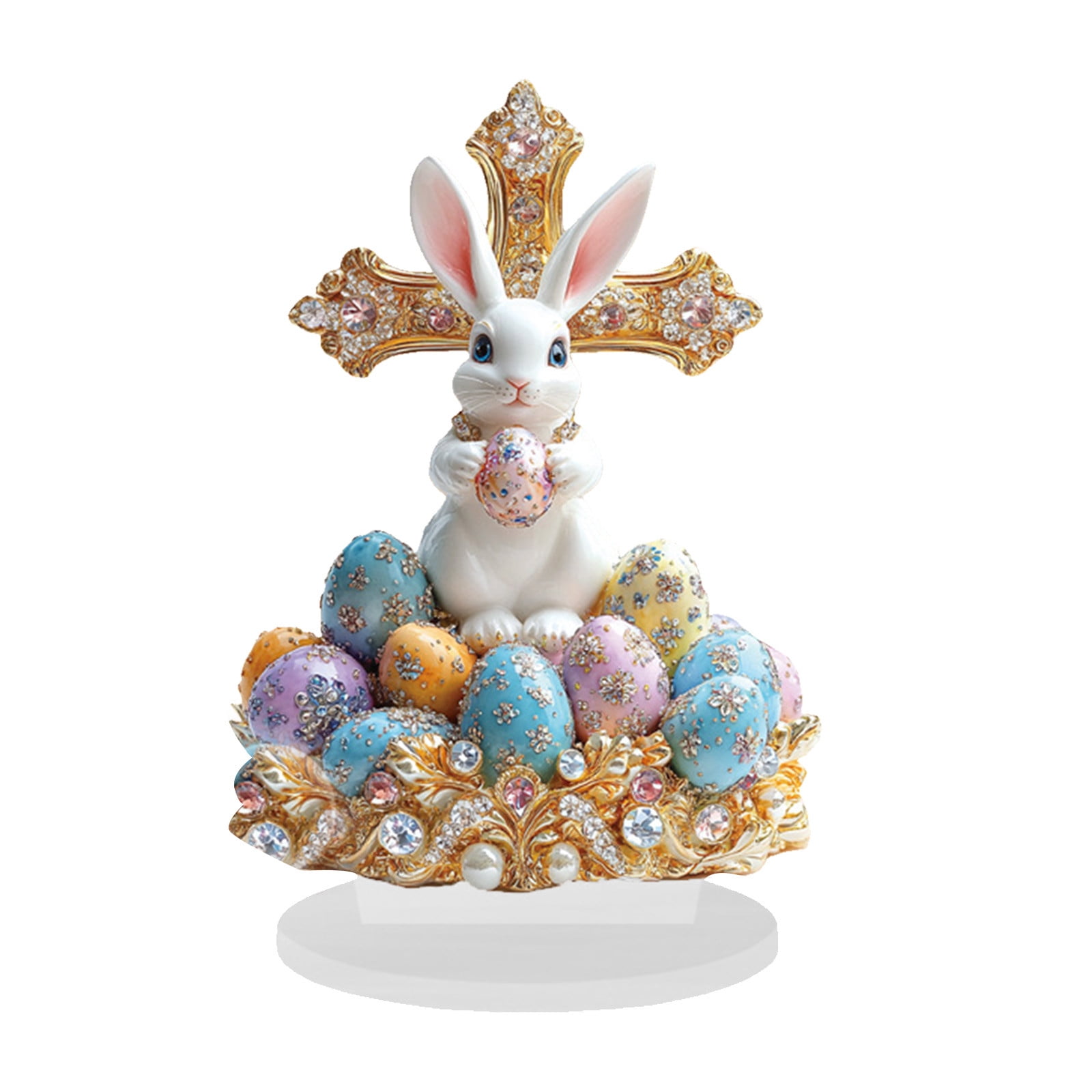 Fun Family Bunny Eggs Easter Decorations Creative Stacked Bunny Egg ...