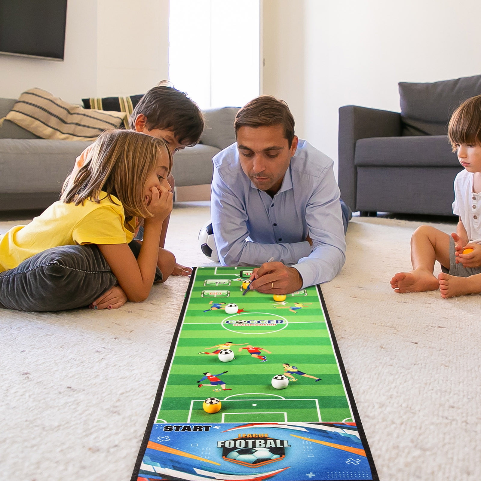 Fun Family Game for Kids and Adults, Indoor Curling Football Bowling ...