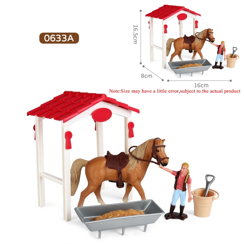 Fun Farm Horse Model Action Figures DIY Equestrianism Horseman Race Hen ...