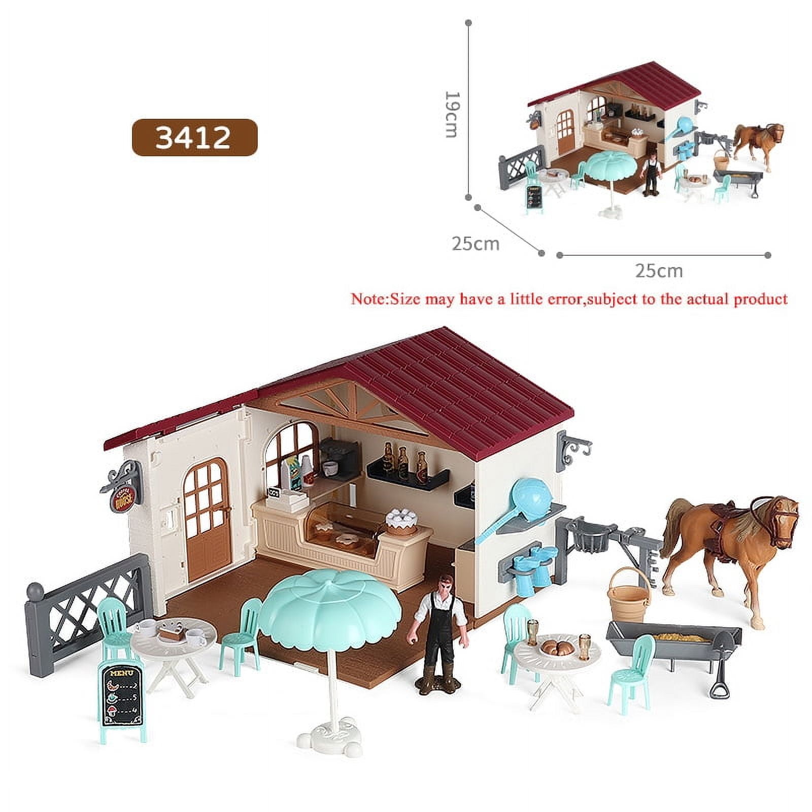 Fun Farm Horse Model Action Figures DIY Equestrianism Horseman Race Hen ...