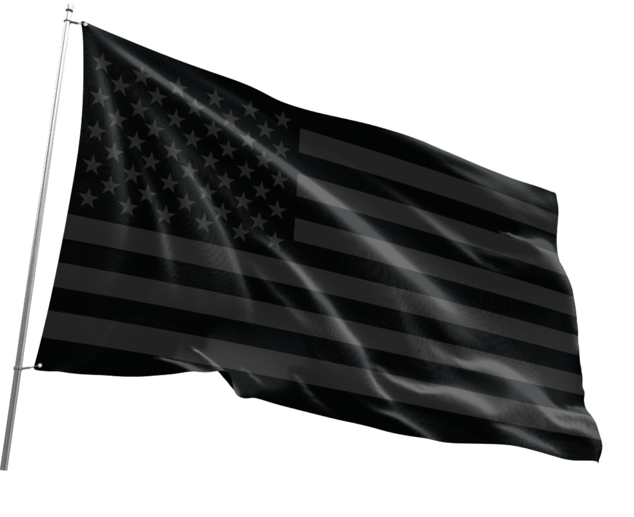 Fun Flags All Black American Flag - Durable and Weather Resistant ...