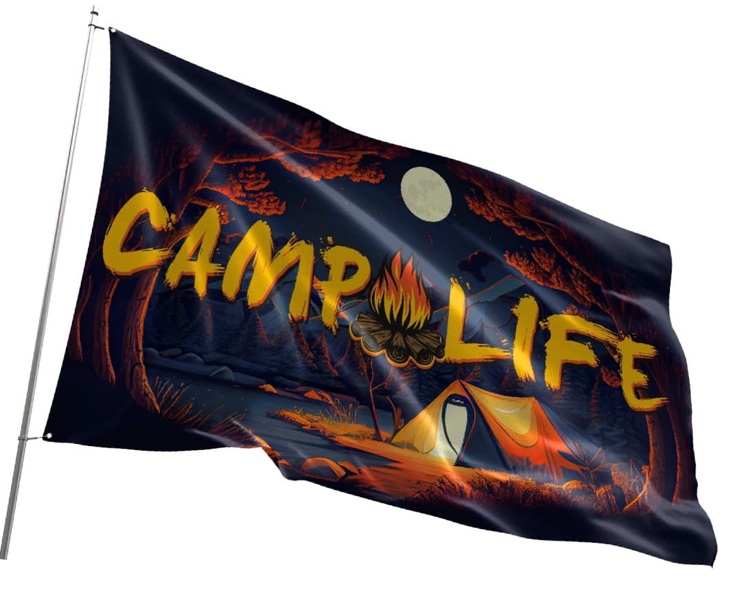 Fun Flags Camp Life Flag - Durable and Weather Resistant Fishing Flags ...