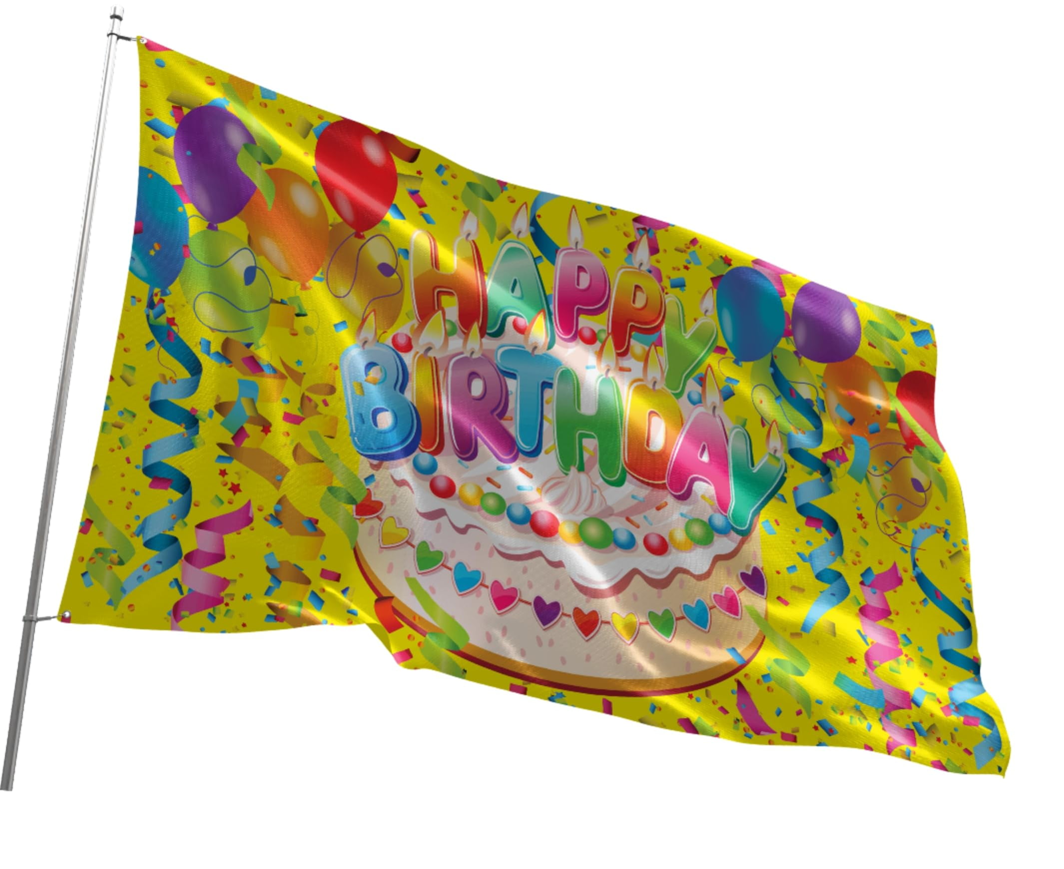 Fun Flags Happy Birthday Flag - Durable and Weather Resistant ...