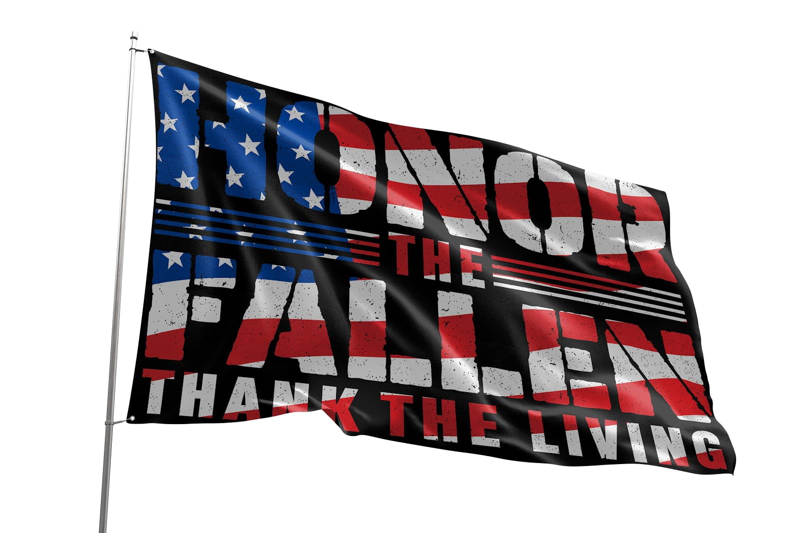 Fun Flags Honor the Fallen Thank the Living Flag - 3x5 Ft American Flag ...