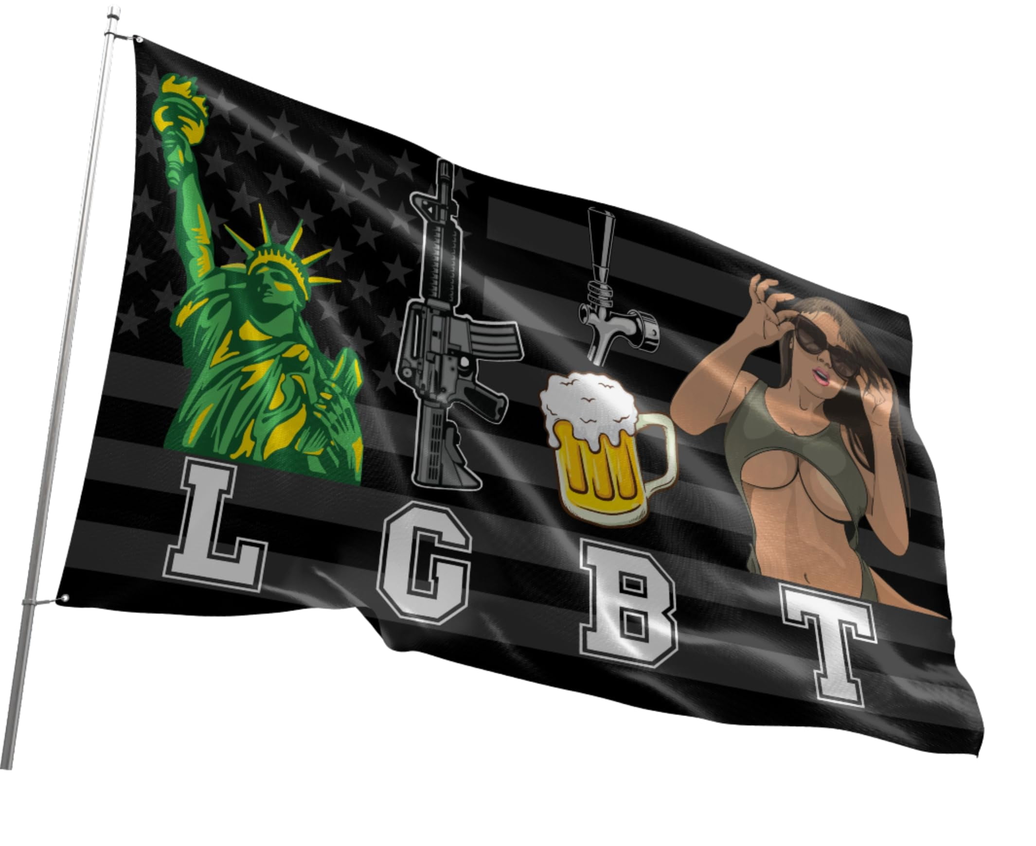 Fun Flags LGBT Flag - Durable and Weather Resistant Beach Flags ...