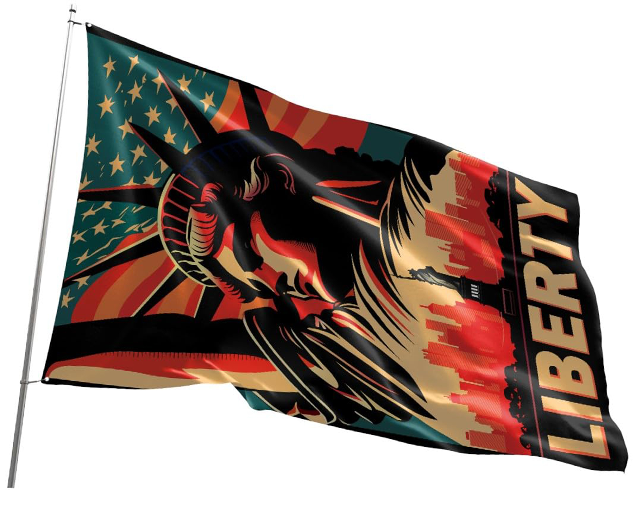 Fun Flags Lady Liberty Flag - Durable and Weather Resistant Patriotic ...