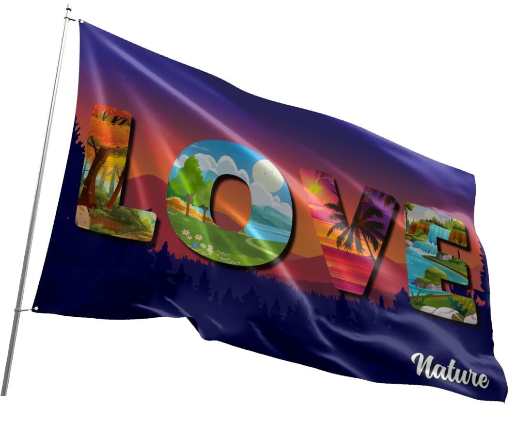 Fun Flags Love Nature Flag - Durable and Weather Resistant Fishing ...