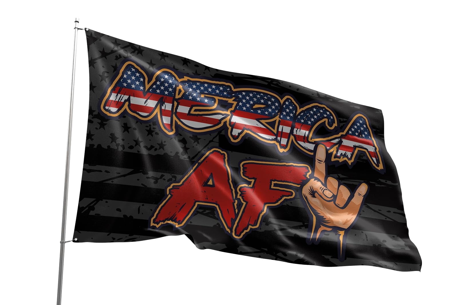 Fun Flags Merica AF Flag - America Boat Flag, Cool Truck Flag, 3x5 Feet ...