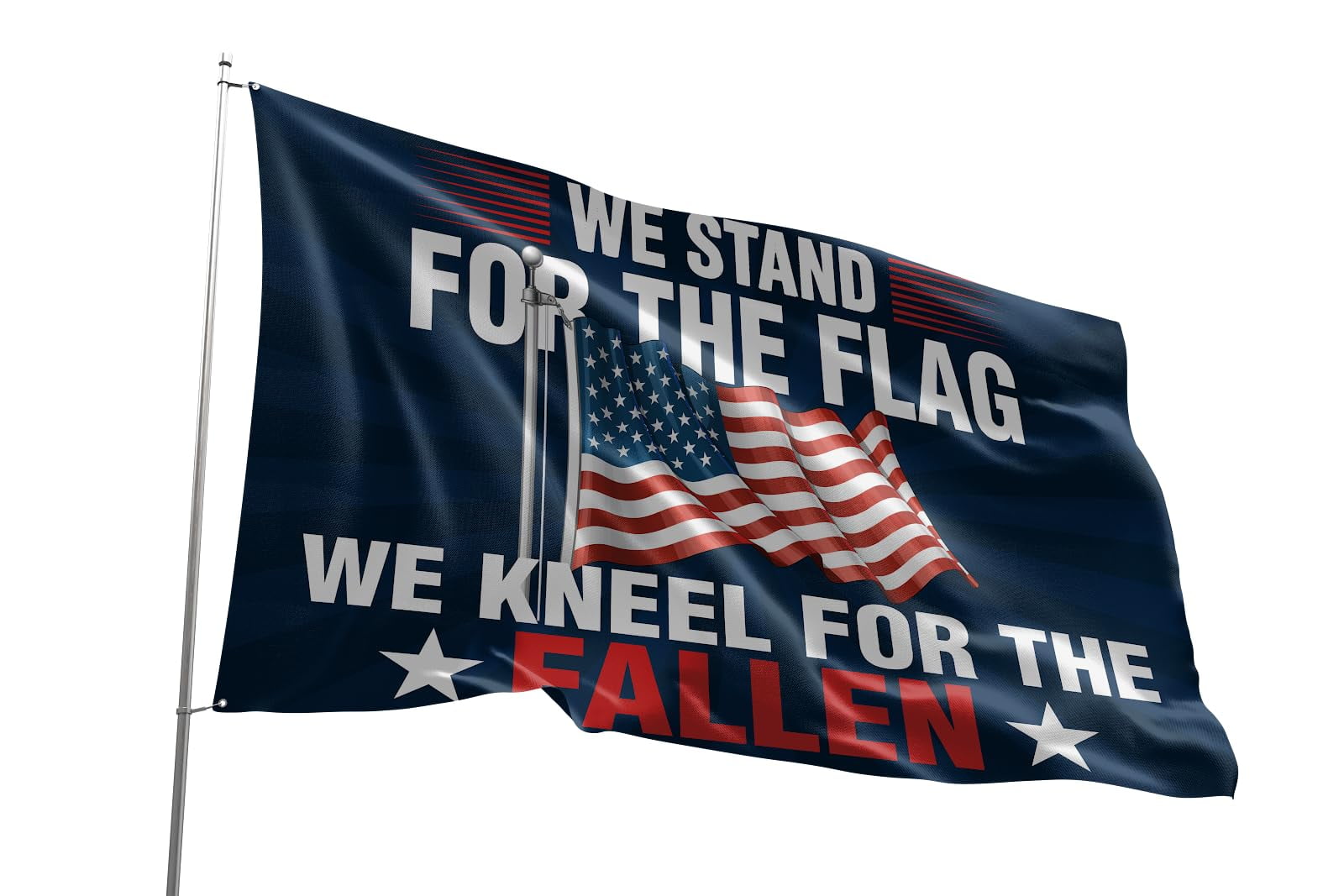 Fun Flags Patriotic Flag - We Stand For The Flag, Yard Flag 3x5 Ft ...