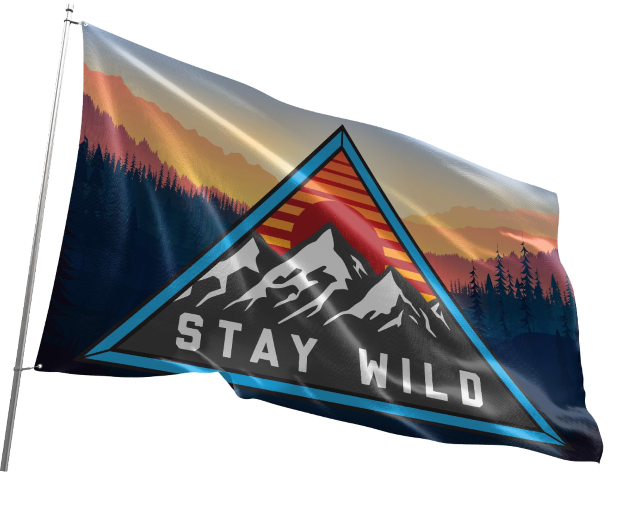 Fun Flags Stay Wild Flag - Durable and Weather Resistant Mountain Flags ...