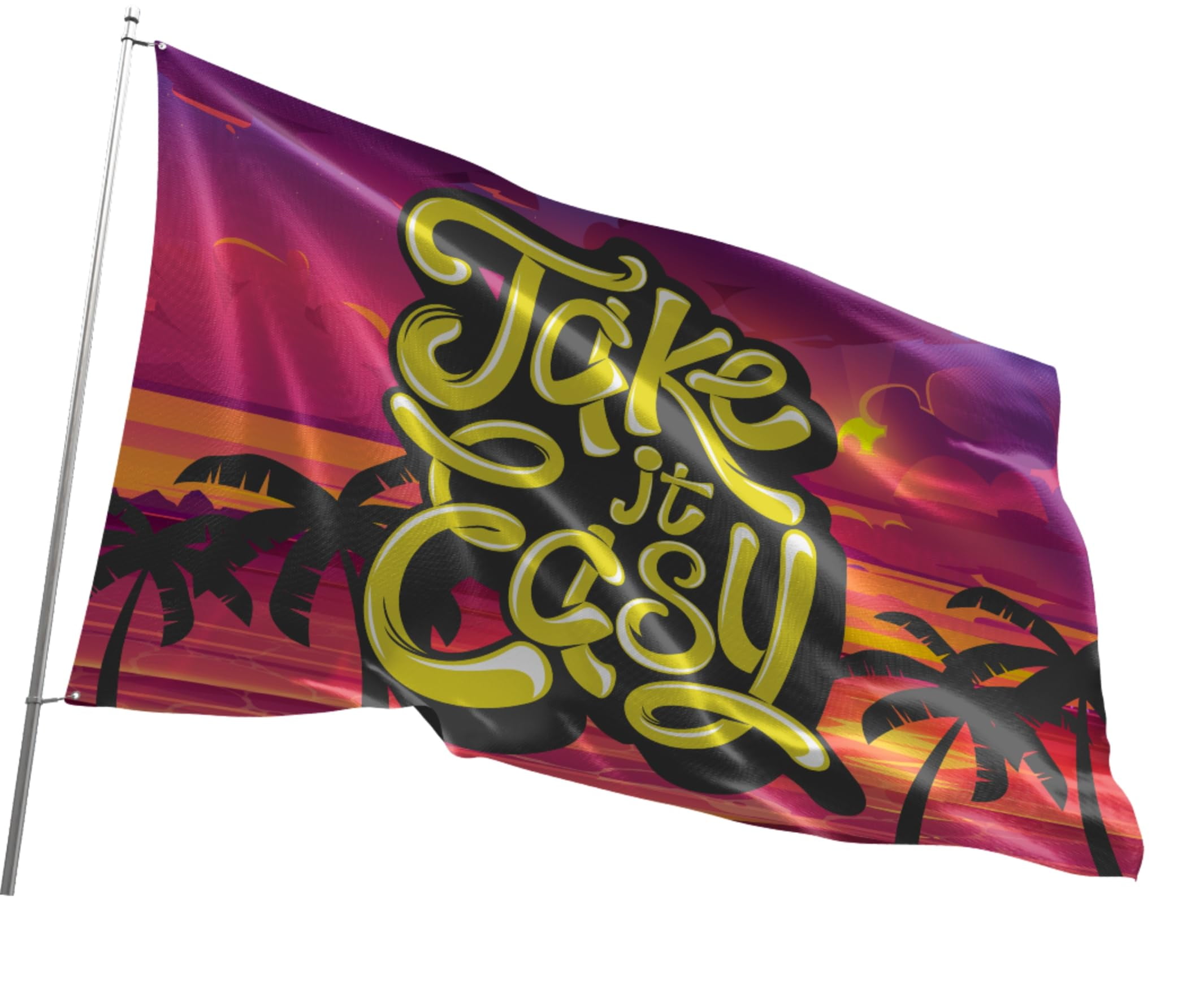 Fun Flags Take It Easy Flag - Durable and Weather Resistant Beach Flags ...