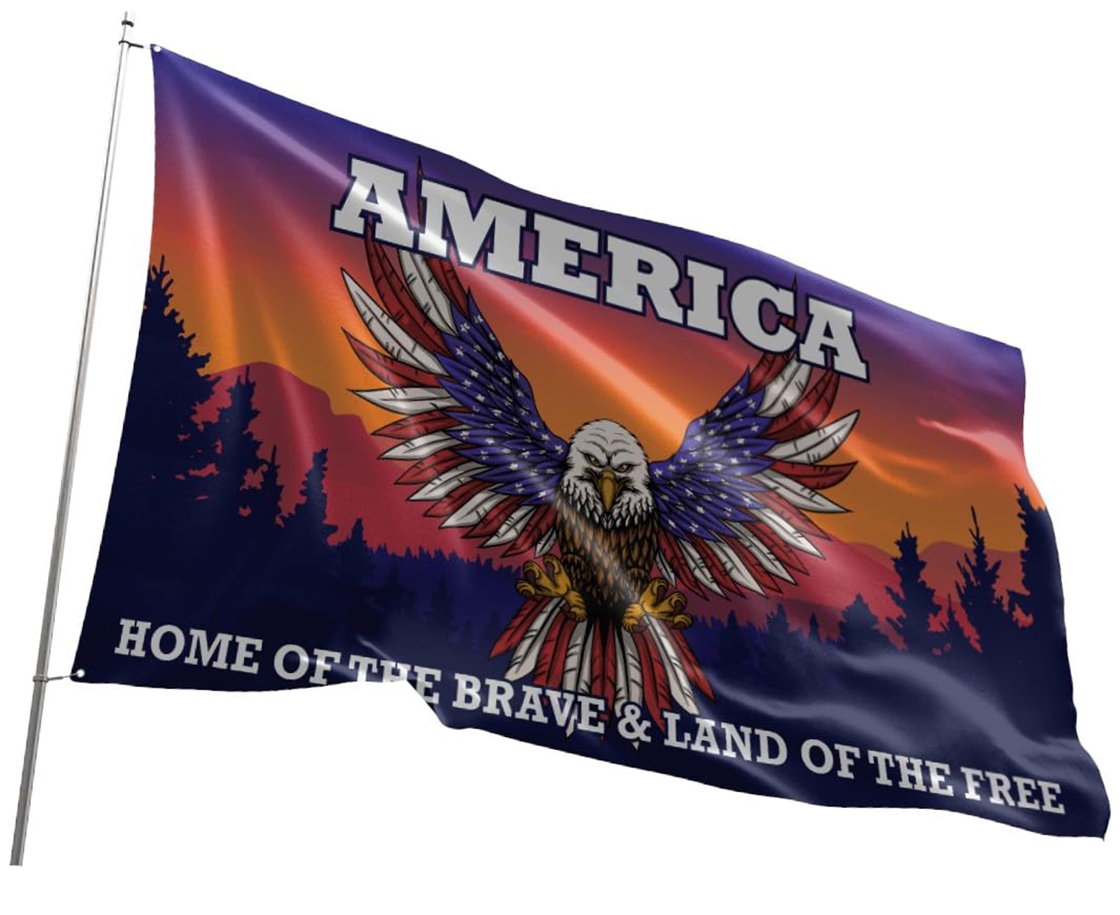 Fun Flags USA Flag - Durable and Weather Resistant Patriotic Flags ...