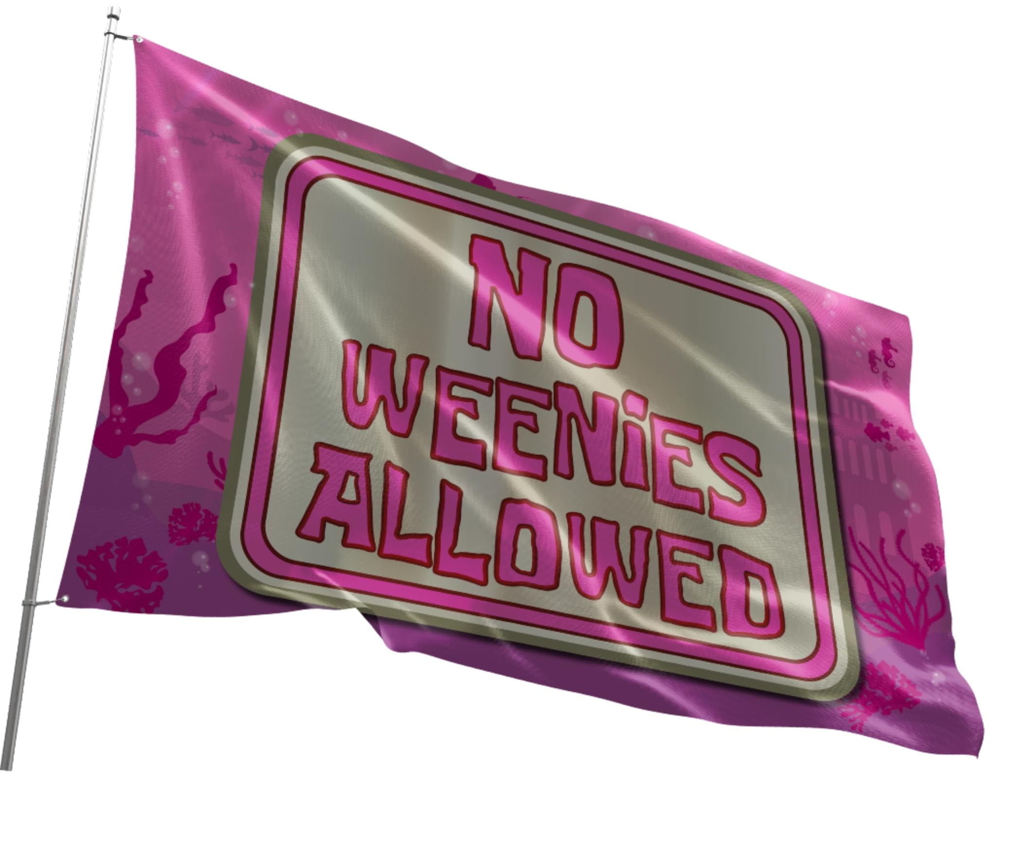 Fun Flags No Weenies Allowed Flag - Durable and Weather Resistant Beach ...