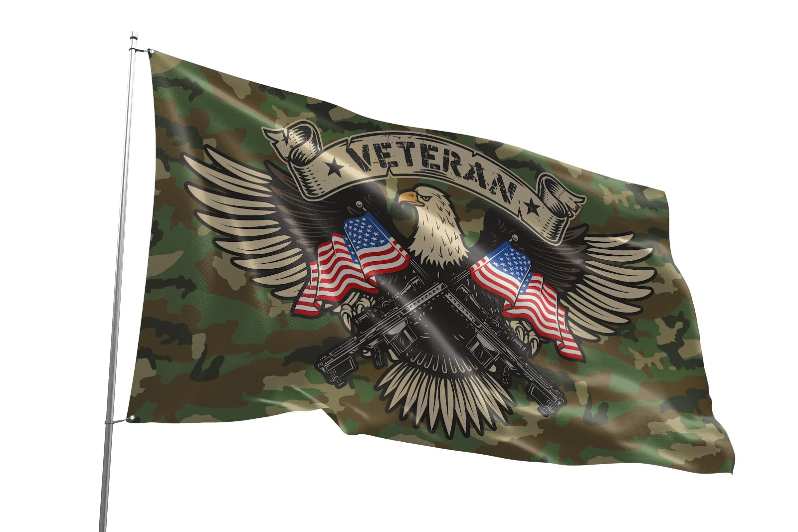 Fun Flags Yard Flag - Man Cave Flag for Veterans, Weather Resistant ...