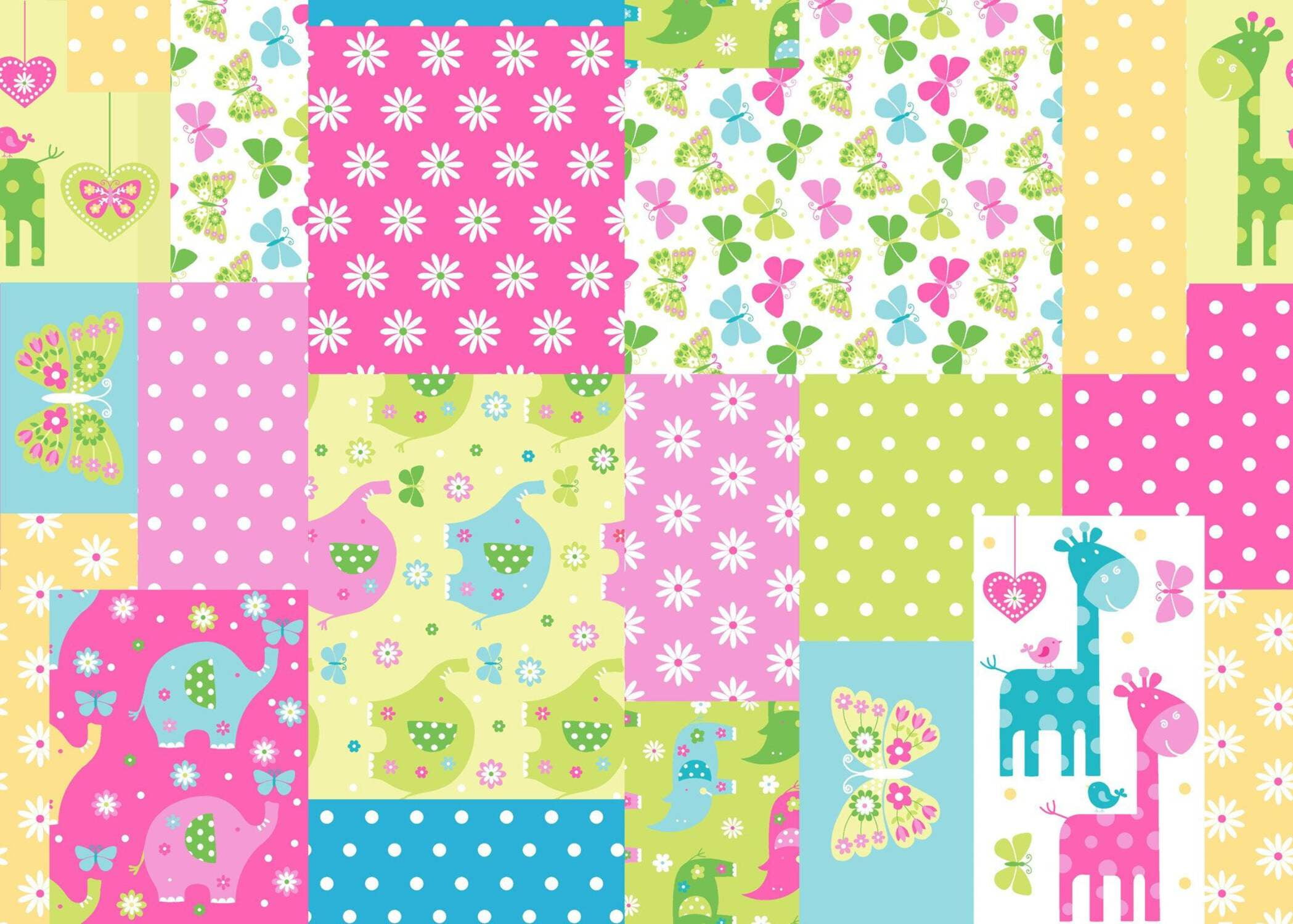Fun Flannel- Baby Patch Pastel Multi Fabric - Walmart.com