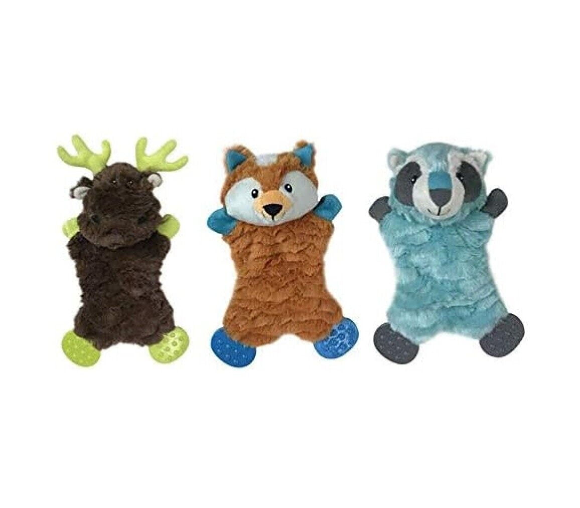 Fun Flattie Stuffing Free Dog Soft Squeak Toys Cuddle Snuggle Toss Many ...