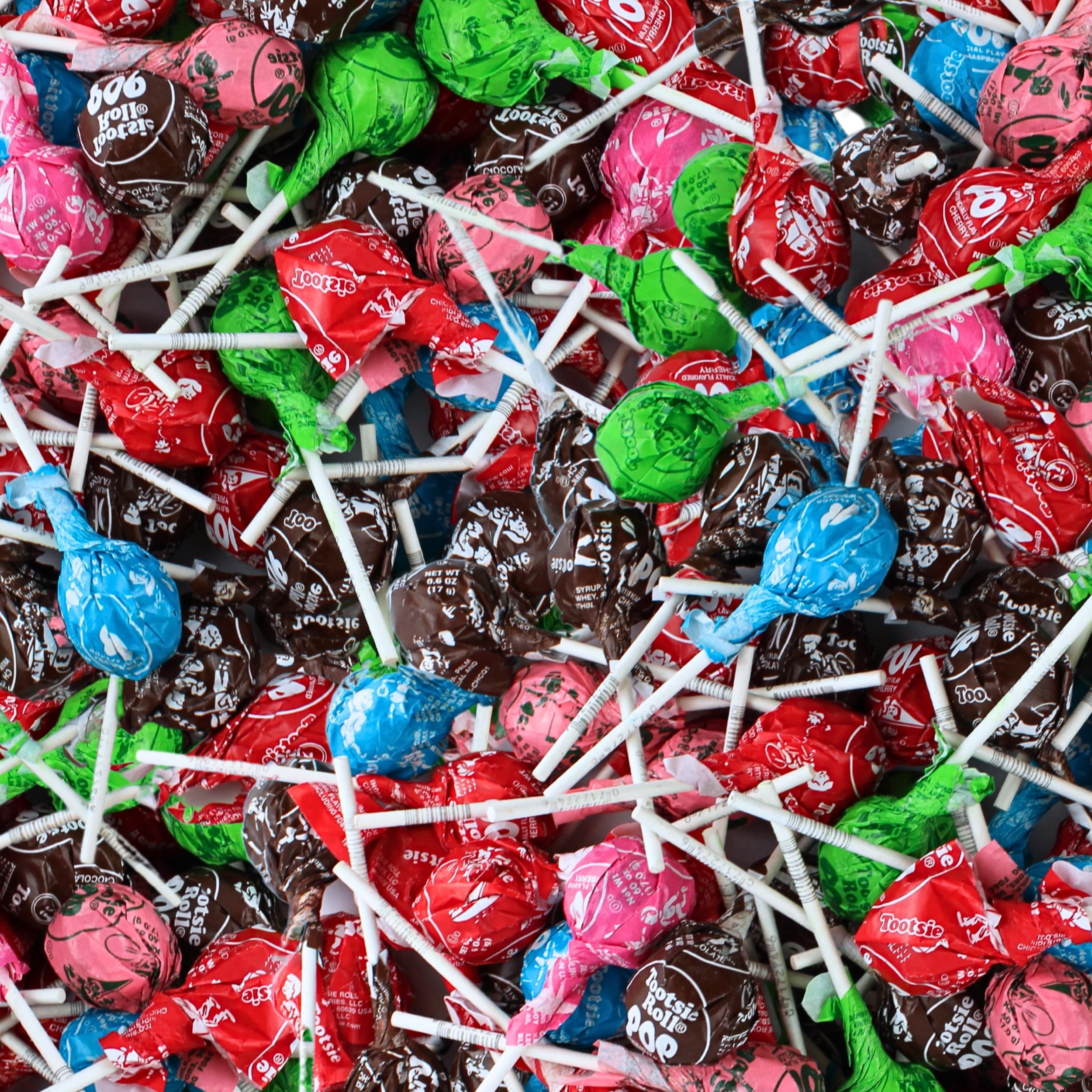 Fun Flavor Assorted Toot-sie KEF28 Lollipops Bulk, Filled Chocolate ...
