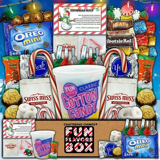 Fun Flavors Box Christmas Candy Gift Box Snack Care Package Santa Soup ...