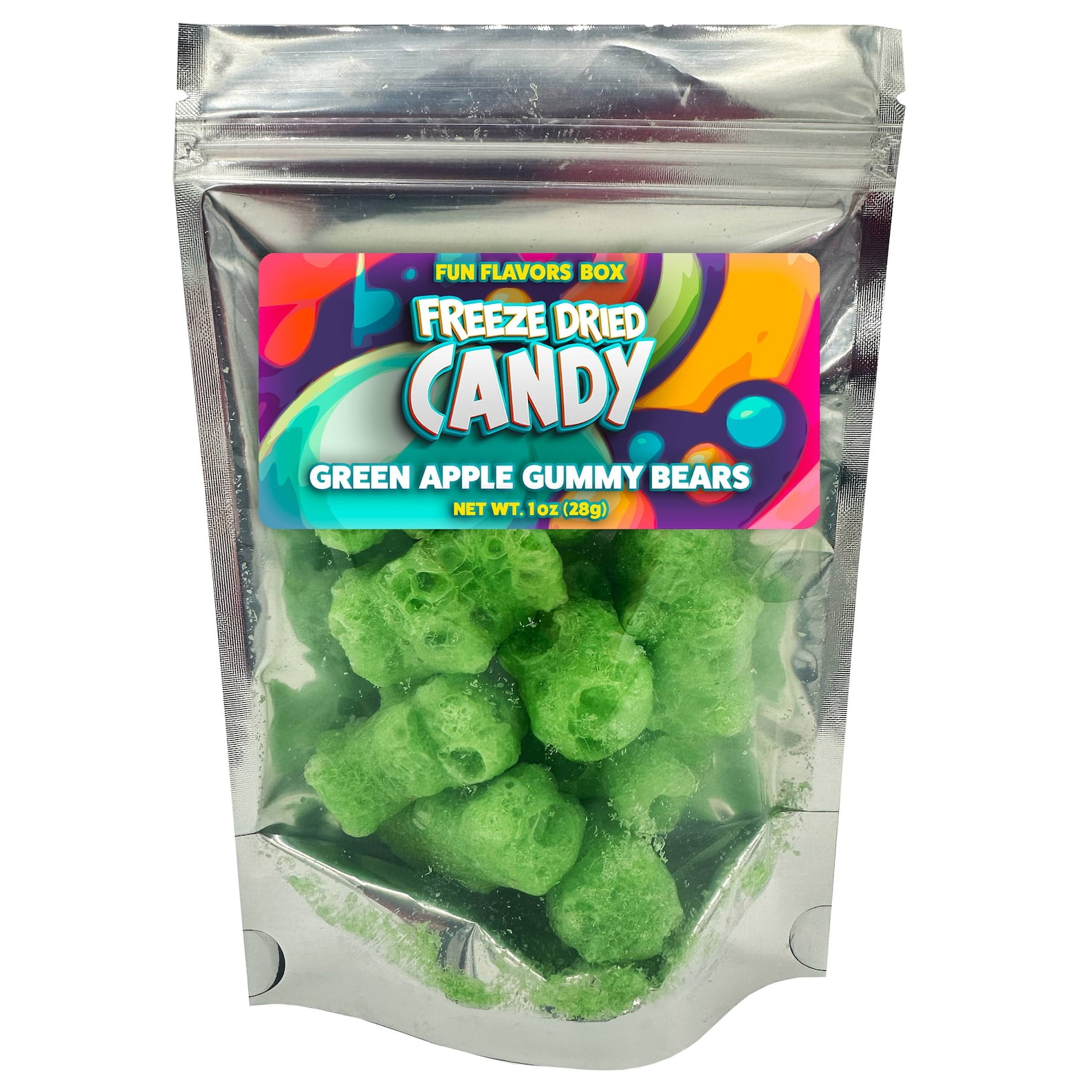 Fun Flavors Box Freeze Dried Candy Green Apple Gummy Bears Crispy ...