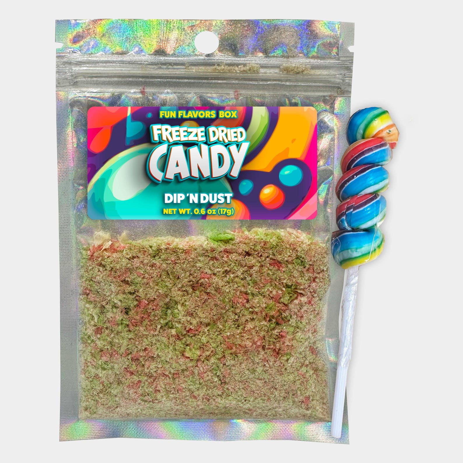 Fun Flavors Box Freeze Dried Dip 'N Dust Lollipop Candy Dip, Unique ...