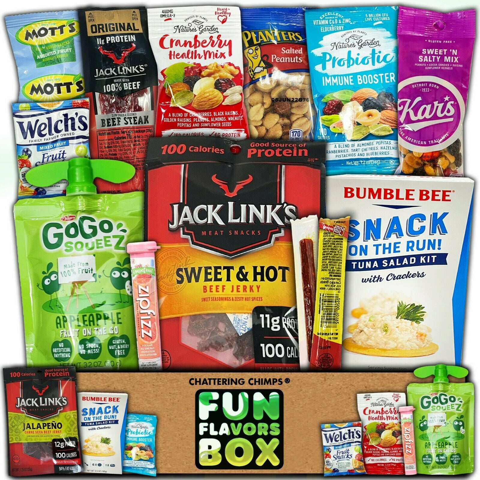 Fun Flavors Box - Healthy Fitness Snacks Care Package Gift Box Sampler ...