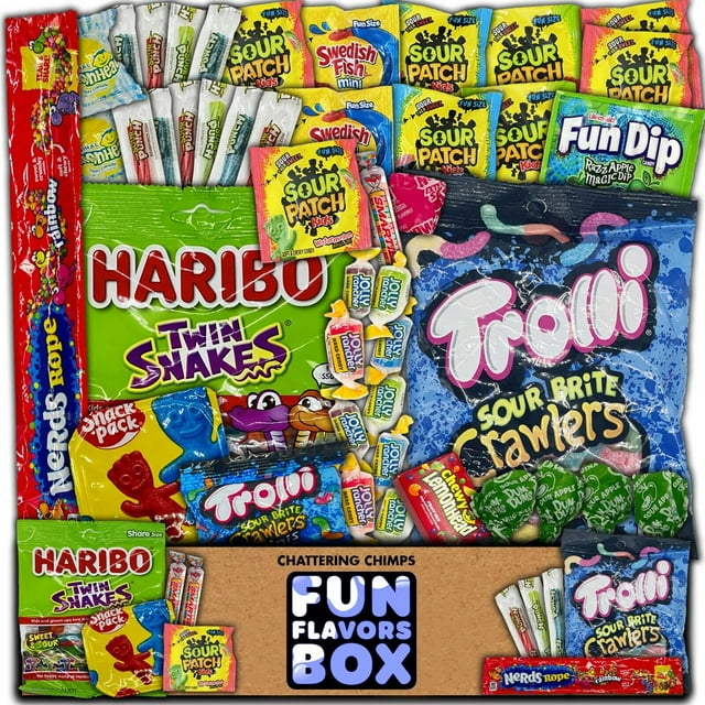 Fun Flavors Box- Sweet and Sour Candy Care Package, Thinking of You (45 ...