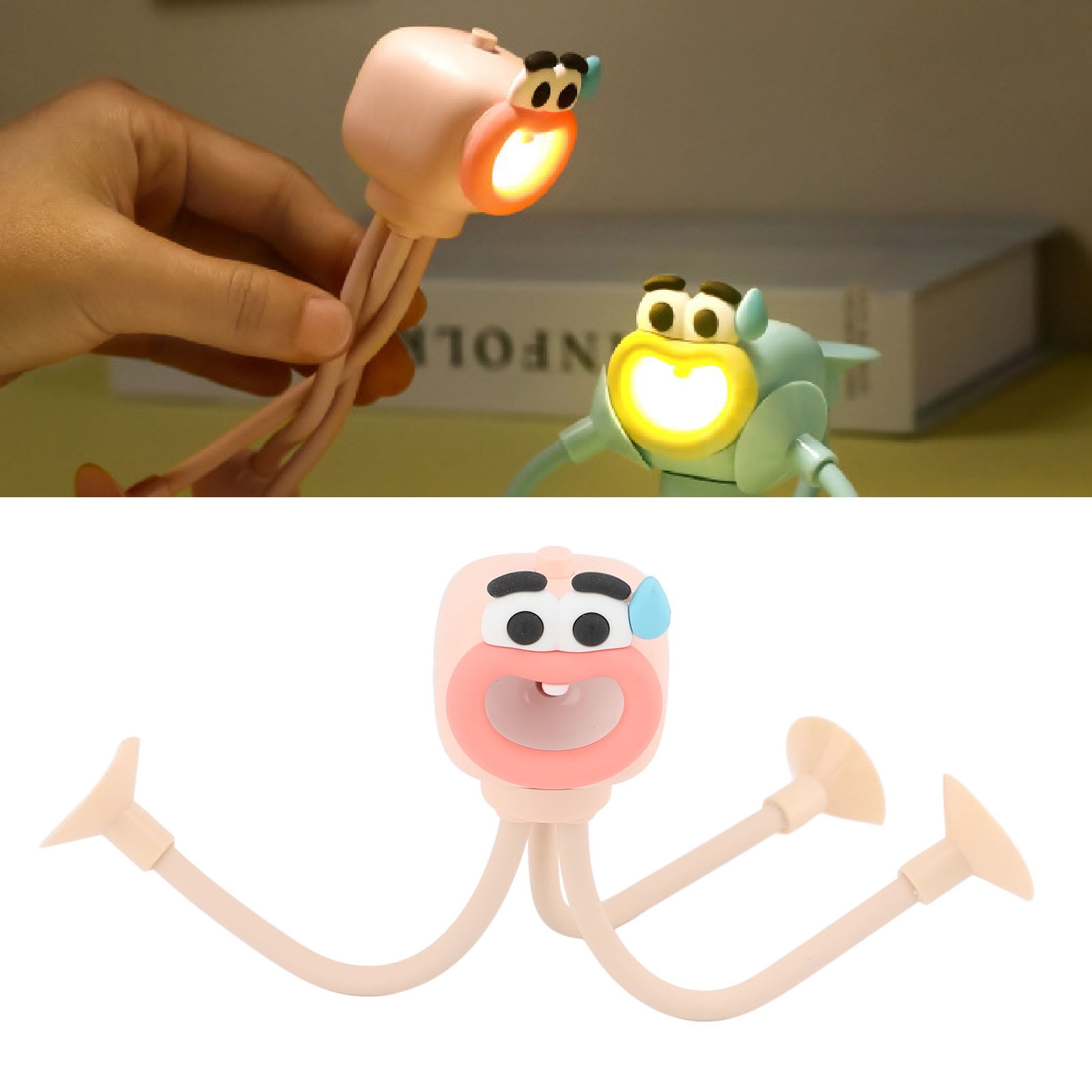 Fun Flexible Table Lamp With Suction, Adheres To Smooth Surfaces, Ideal ...