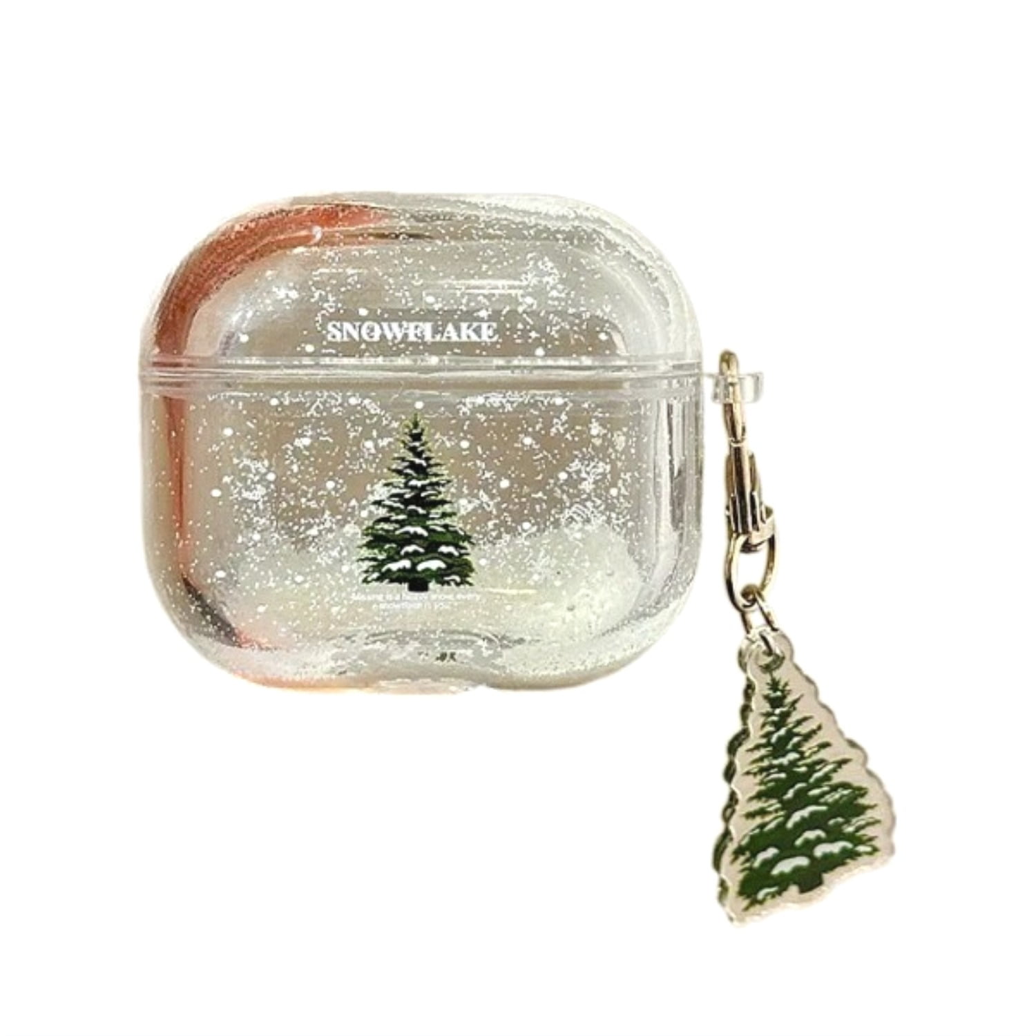 Fun Flowing Sand Snow Globe Case for AirPods, Christmas Tree Design for ...