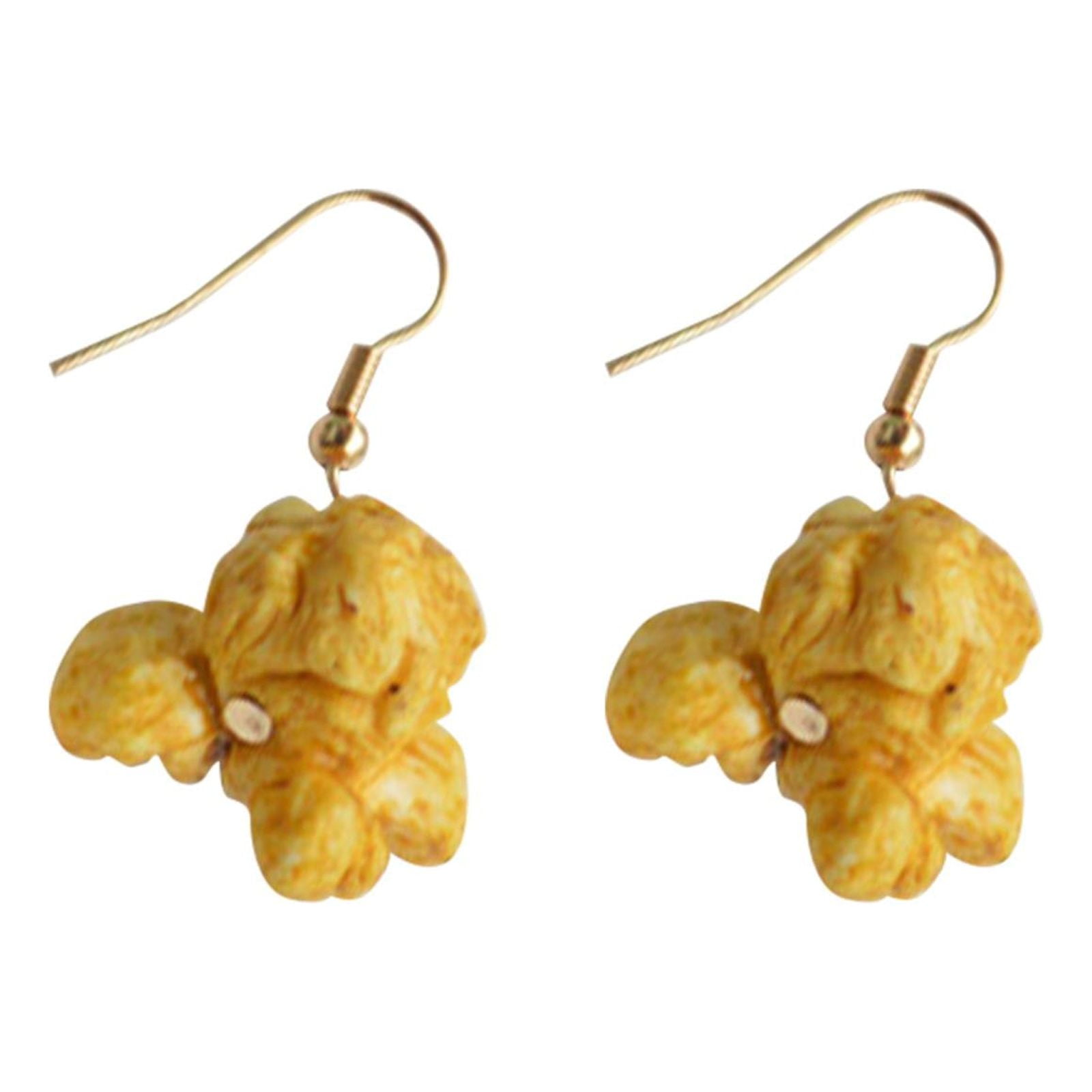 Fun Food Popcorn Earrings Diy Earrings Jewelry Funny Personality Small ...