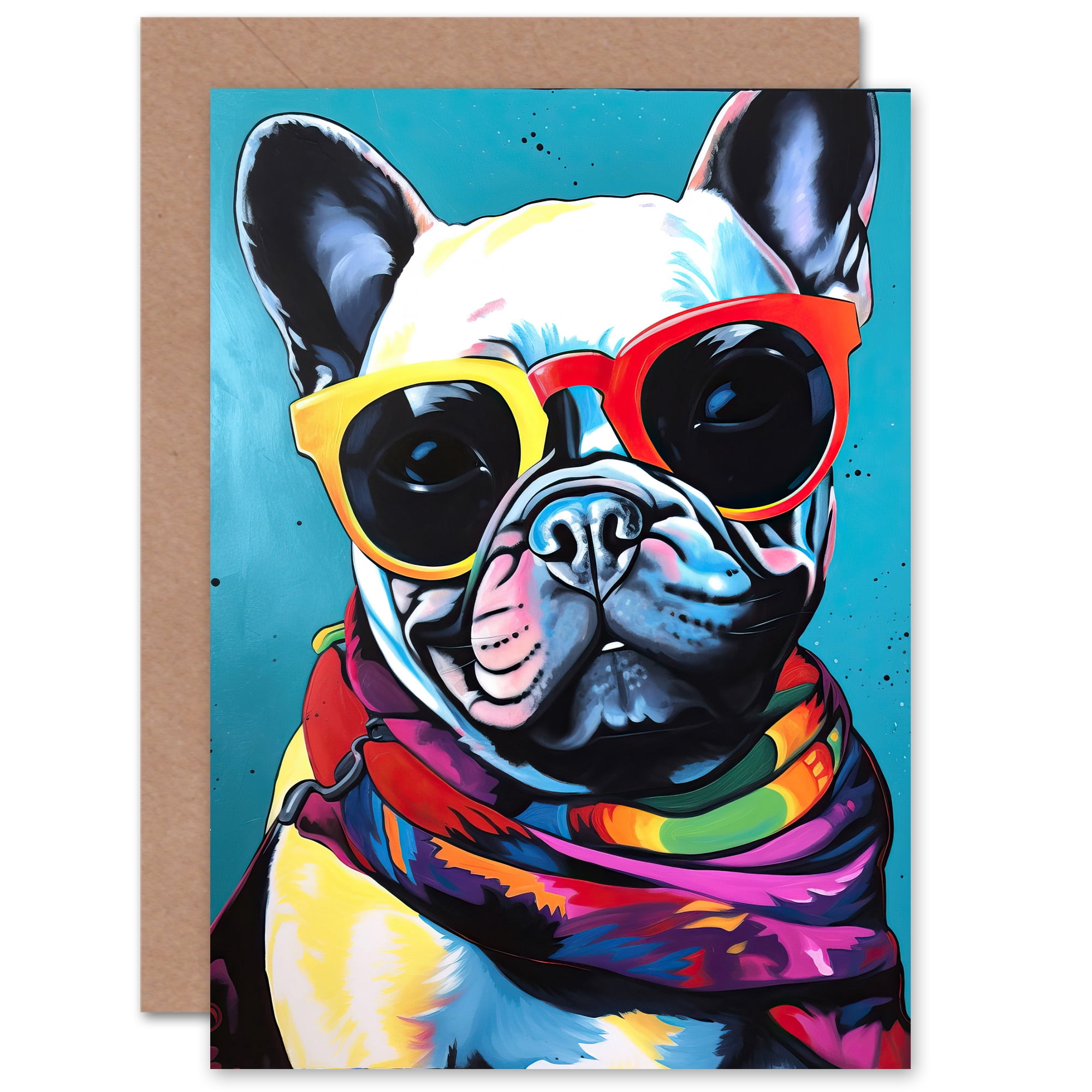 Fun French Bulldog Folk Art for Husband Him Dad Son Brother Birthday ...