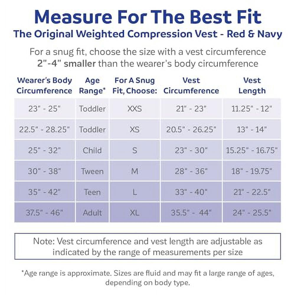 Fun and Function - Blue Weighted Compression Vest for Kids & Adults ...