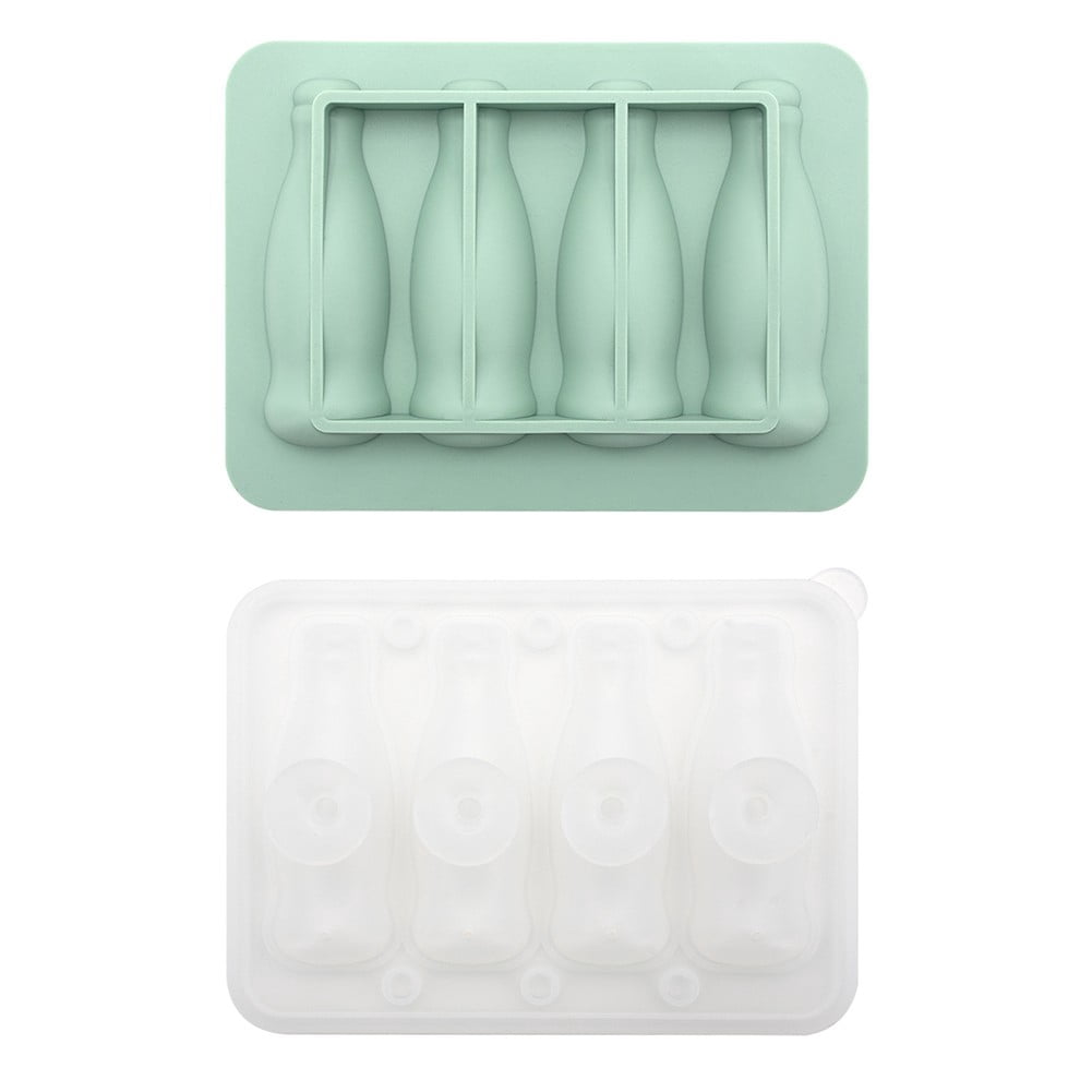 Fun & Functional 4-Cavity Bottle Ice for Mold with Lid Perfect for ...