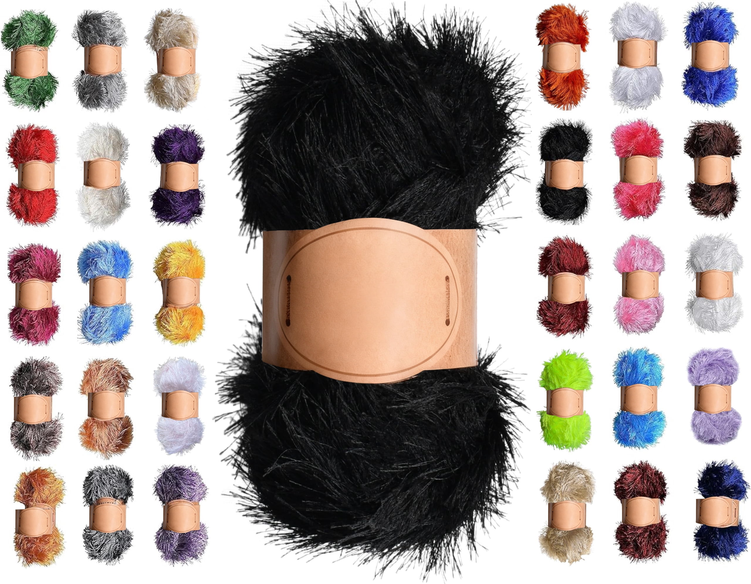 Eyelash Fun Fur Yarn, Premium 100% Polyester Yarn for Crochet and Hand ...