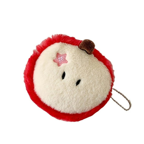 Fun Fuzzy Fruit Coin Bag Secure Closure System Holds Small Items ...