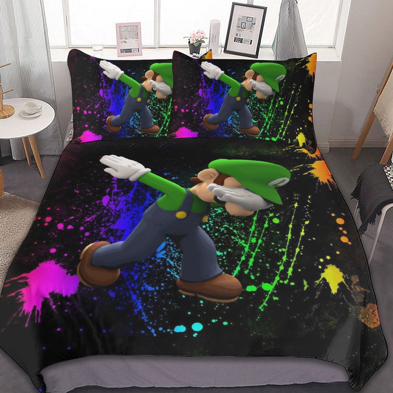 Fun Game Luigi's Mansion 3 Piece Bedding Sets Decor Comforter Sets With ...