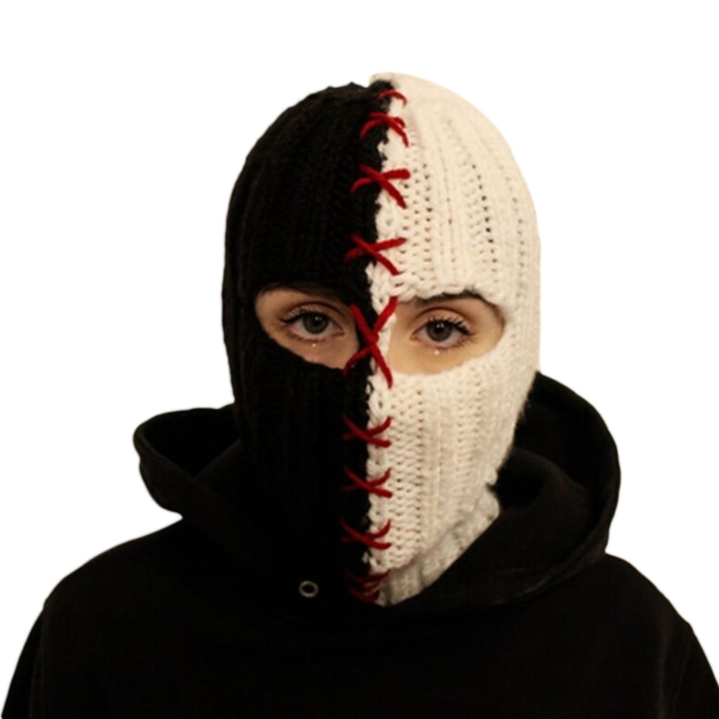 Fun Ghost Balaclava Men Costume Hats Warm Soft Crochet Bucket Hat ...