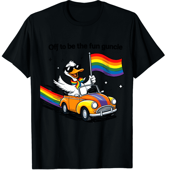 Fun Guncle Rainbow Car Pride LGBTQ Unisex T-Shirt - Walmart.com