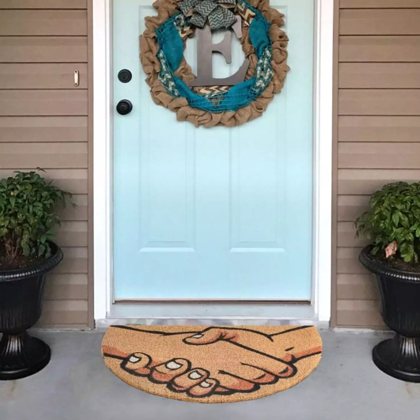 Fun Hands Handshake Friendly Welcome Rug Polite Handshake Friendly Rug ...