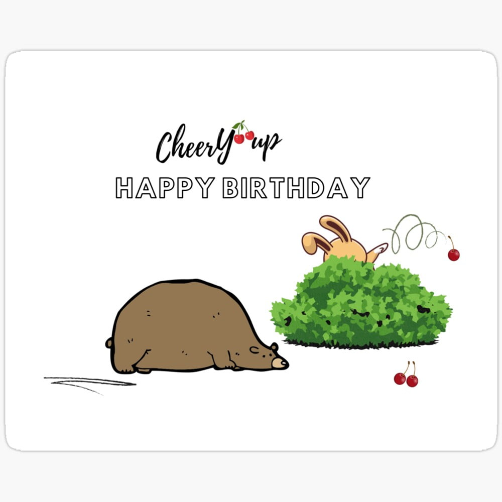 Fun Happy Birthday Card Sticker Phone Decal Water Bottle Stickers Car ...
