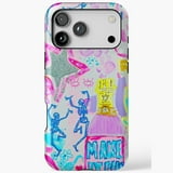 Fun Happy Quote Text Art Cover for iPhone 11 12 13 14 15 16 17 Pro Max ...