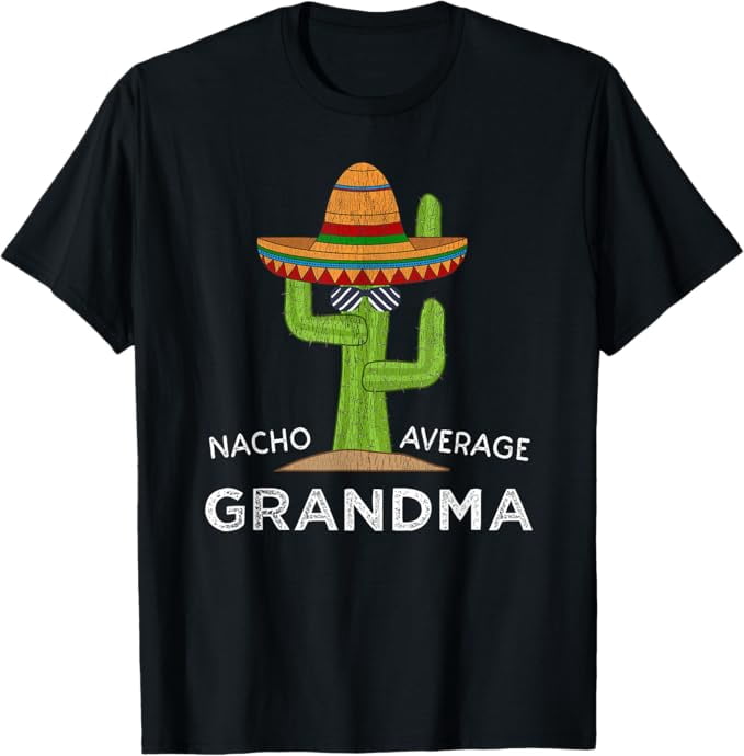 Fun Hilarious Grandma Joke Humor T-Shirt with Cartoon Cactus in ...