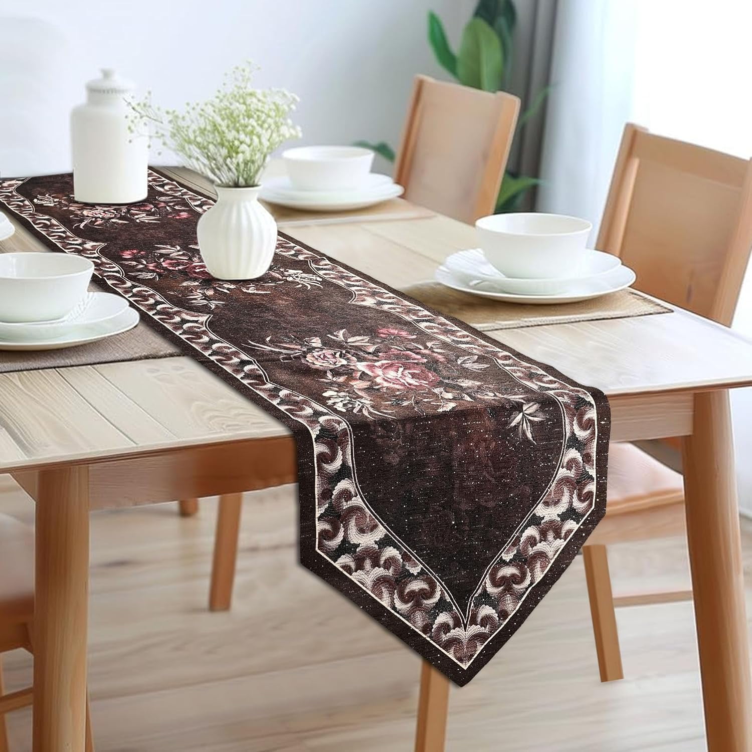 Fun Homes 13x72 Washable Table Runner for Centre Table Easy to Maintain ...