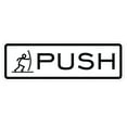 Fun Horizontal Push Pull Door Sign (White) - Medium - Walmart.com