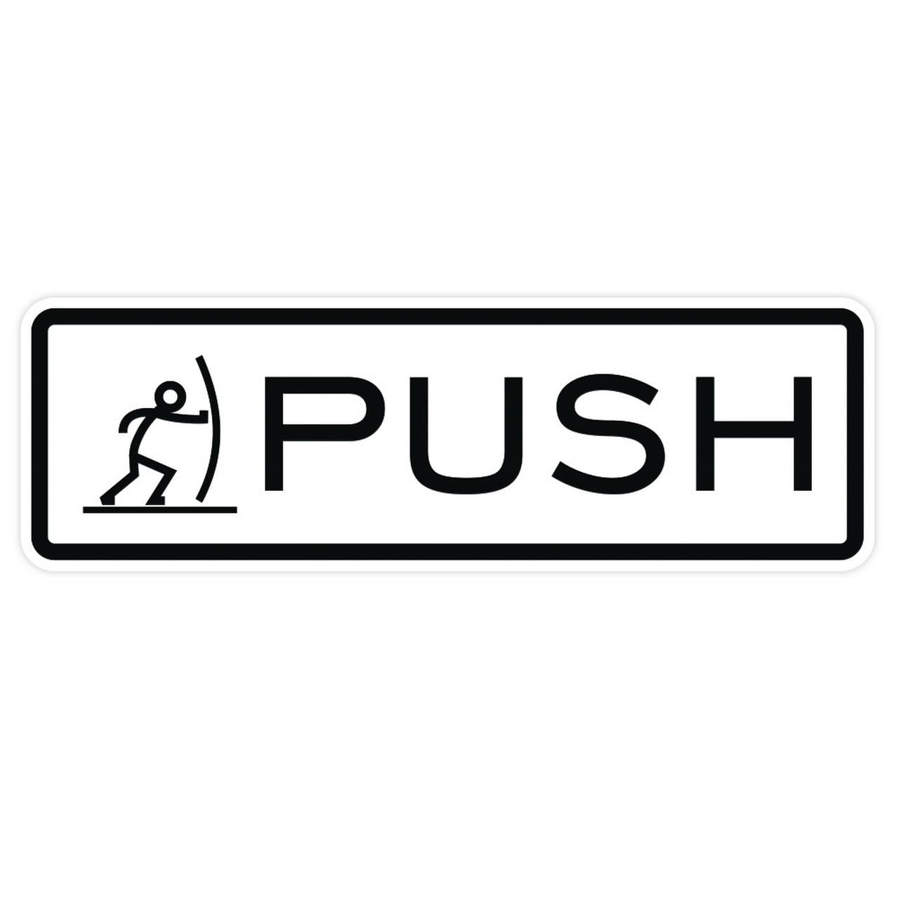 Fun Horizontal Push Pull Door Sign (White) - Small - Walmart.com