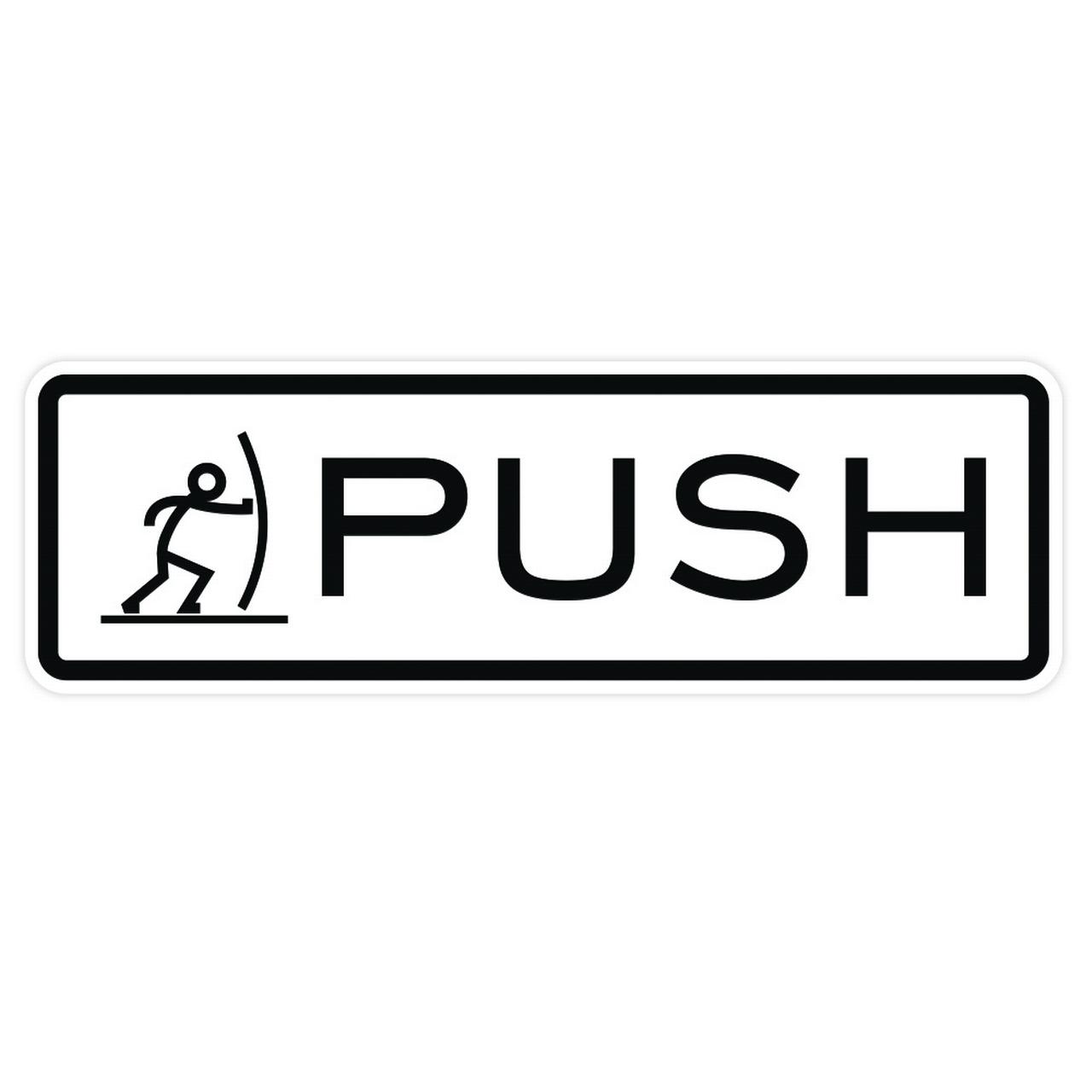 Fun Horizontal Push Pull Door Sign (White) - Medium - Walmart.com
