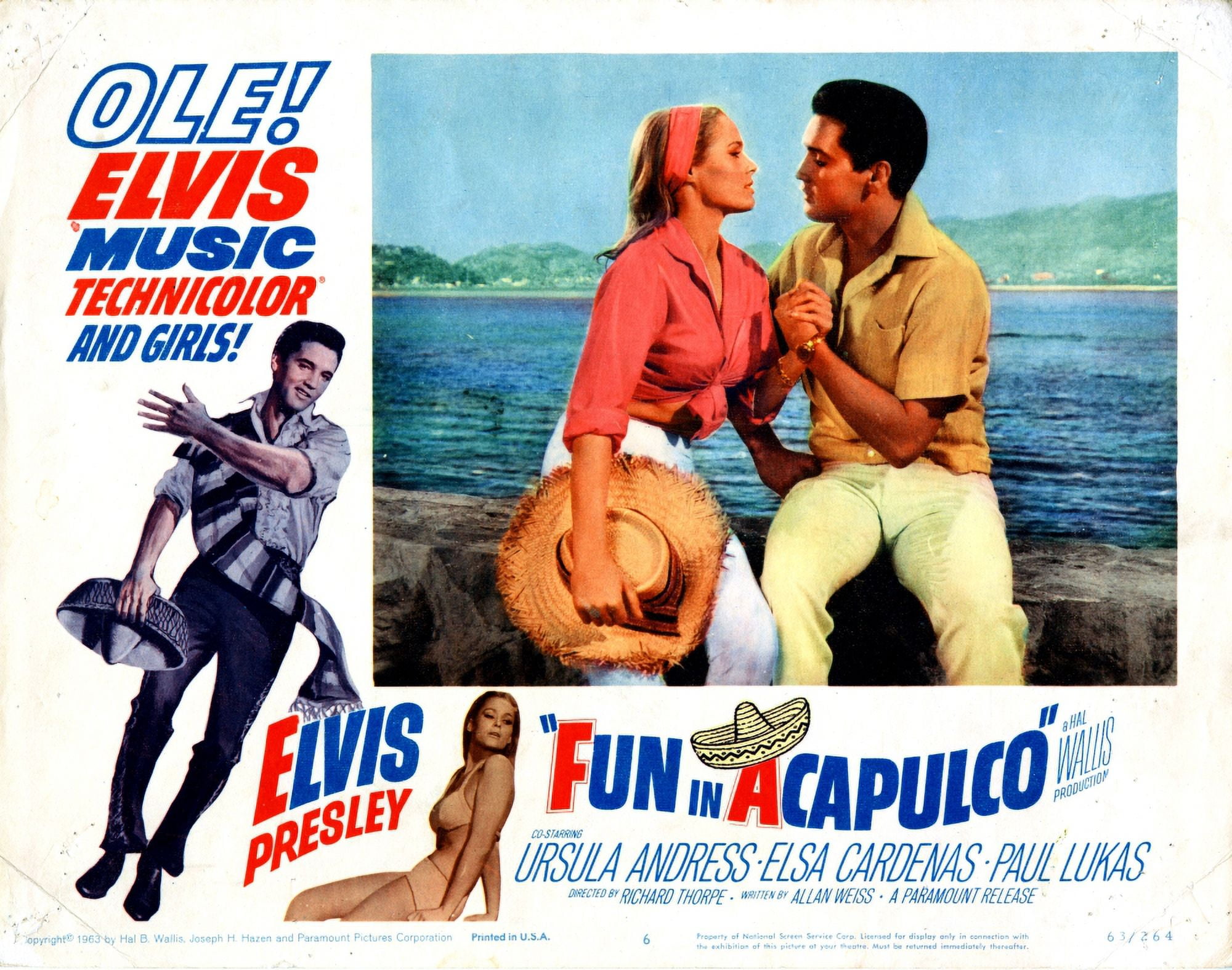 Fun In Acapulco, Ursula Andress, Elvis Presley, 1963 Poster Print (8 x 10) - Walmart.com